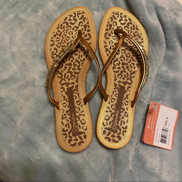 grendha | Shoes | Cheetah Sandals With Rhinestones | Poshmark